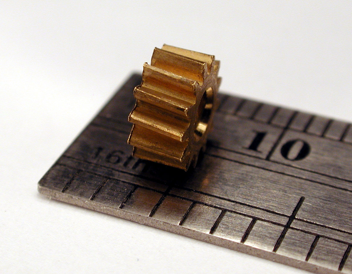 Worm Gear, 0.4mod, 13 Teeth x 6.1mm OD x 0.118" Face x 3.0mm Bore, Bra ...