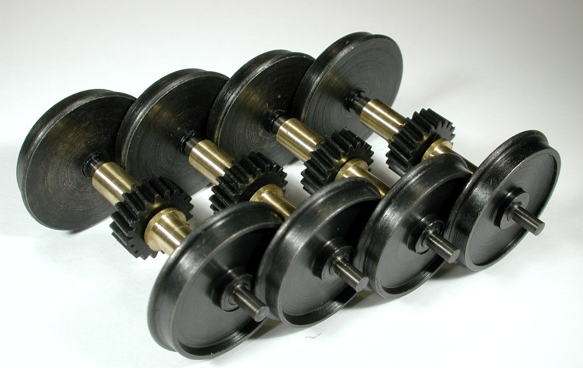 Geared Wheelset, O, 40"/145, 1/8" x 1.810" Shouldered Axle, Weaver RS3 ...